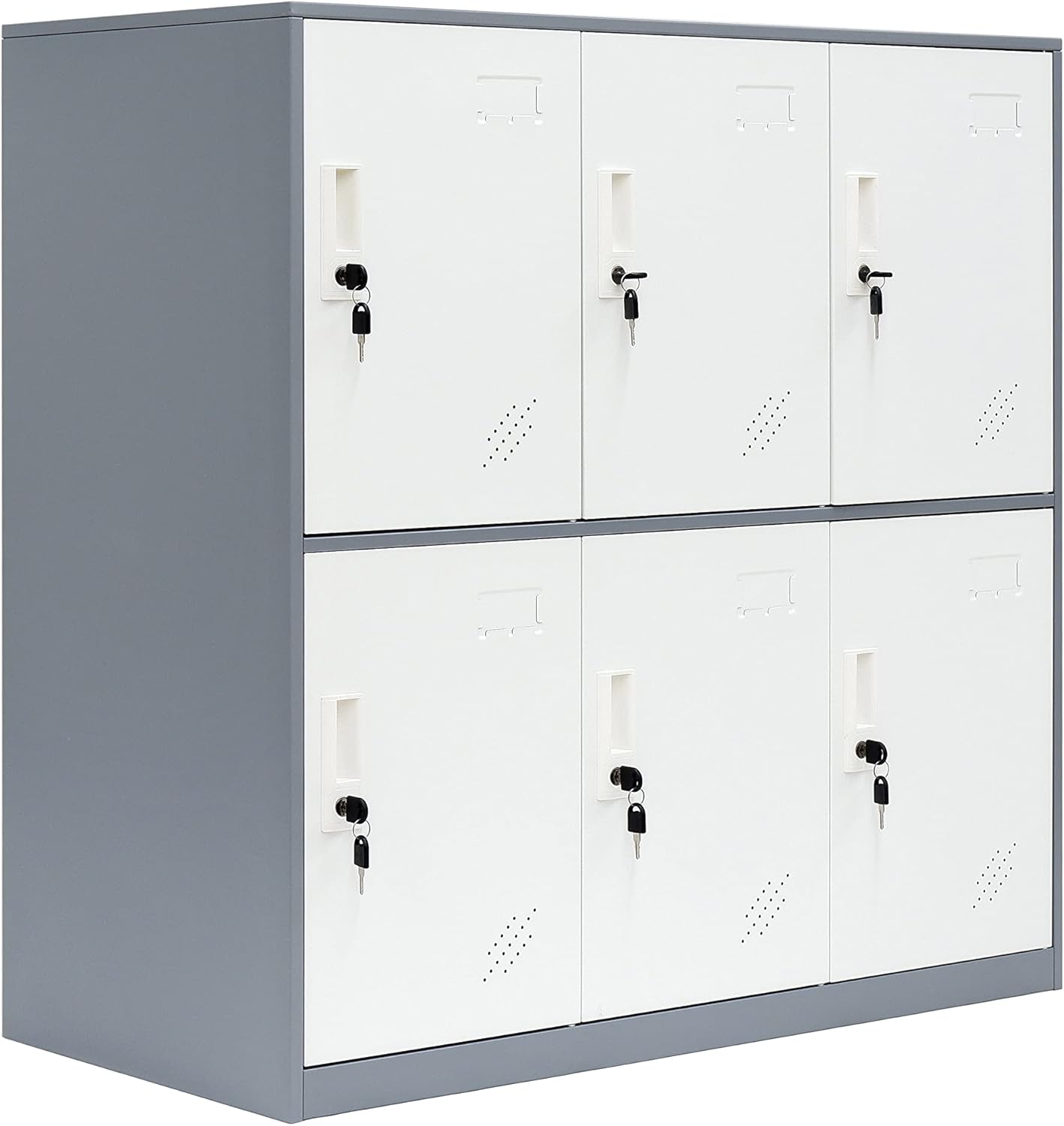 Amazon.com: BEESTMUEBLE Lockers, Metal Storage Cabinet with 6 Doors ...