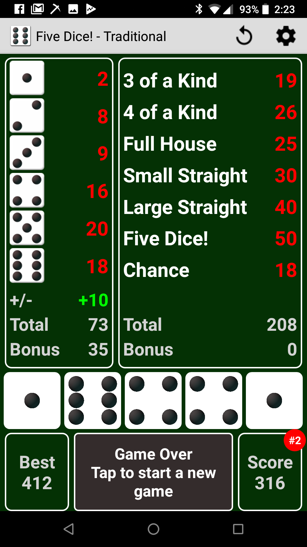 Five Dice! Free - App on Amazon Appstore