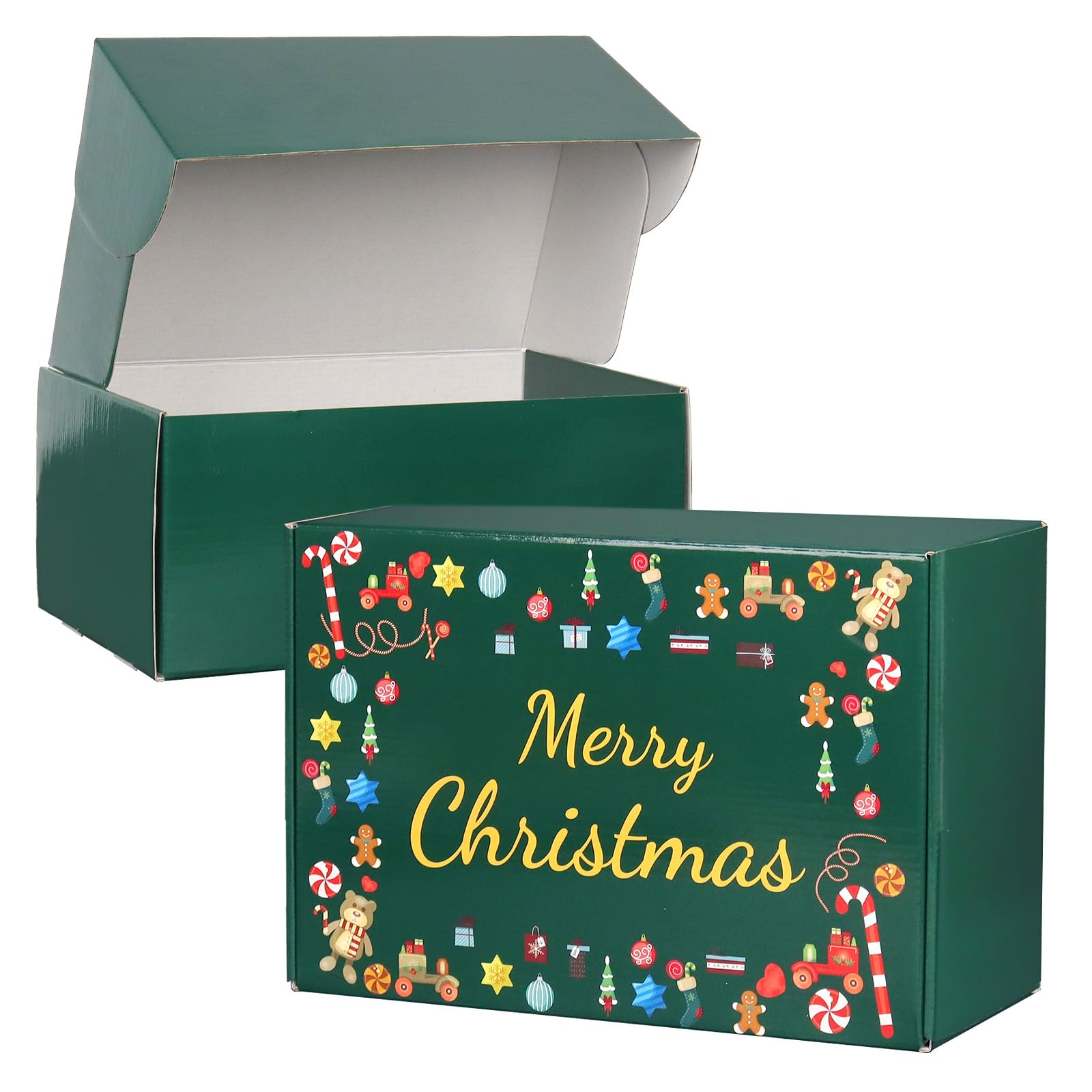 Amazon.com: 9x6x4 Christmas Shipping Boxes for Packaging, 30 Pack Green ...