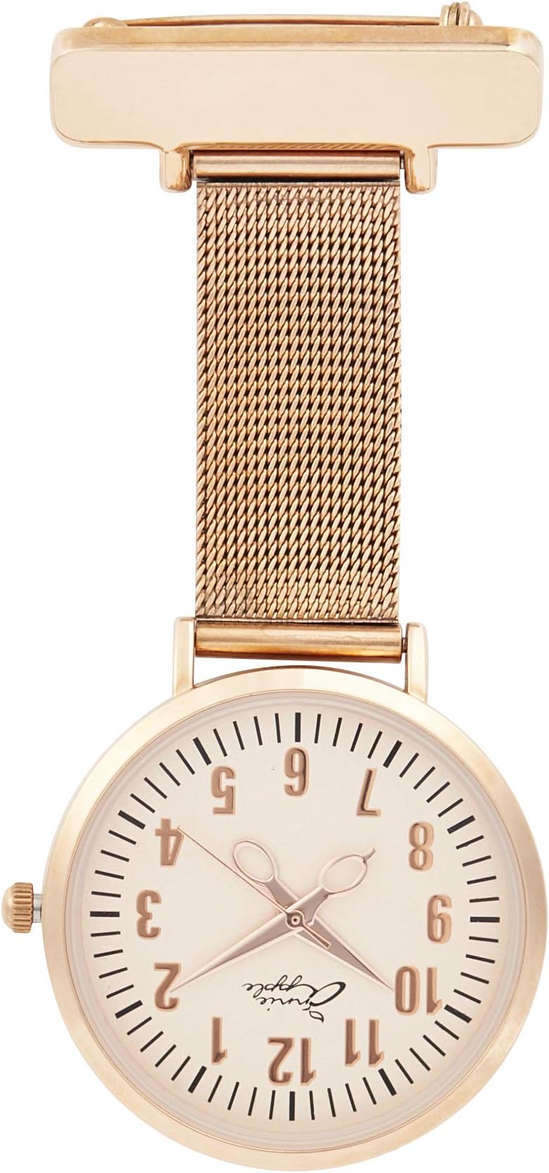 Rotary Ladies Round White Dial Stainless Steel Bracelet Fob Watch ...