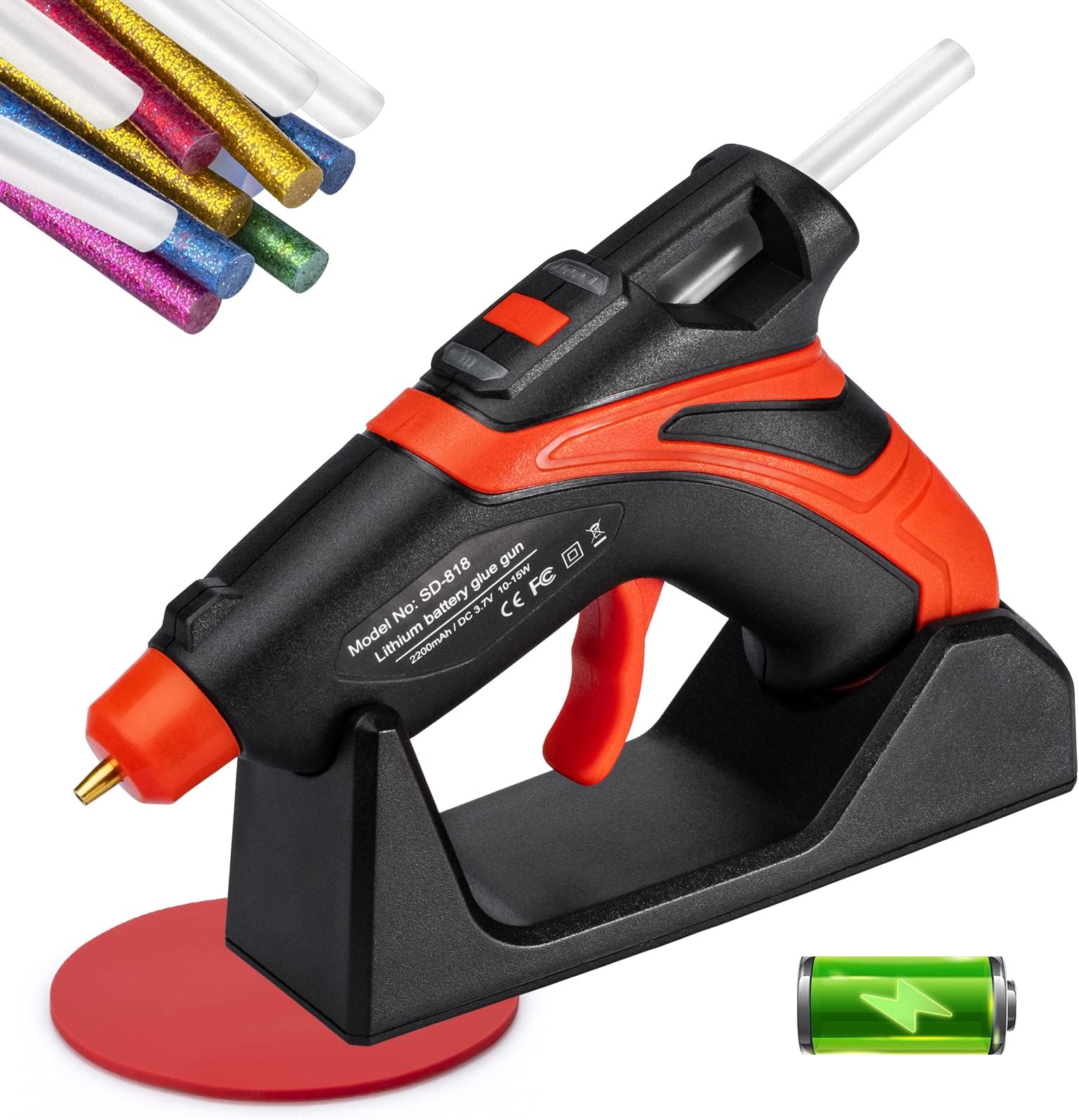 BEEWAY Hot Glue Gun 100W - inc. 30 Pack 11.2mm x 150mm Glue Sticks ...