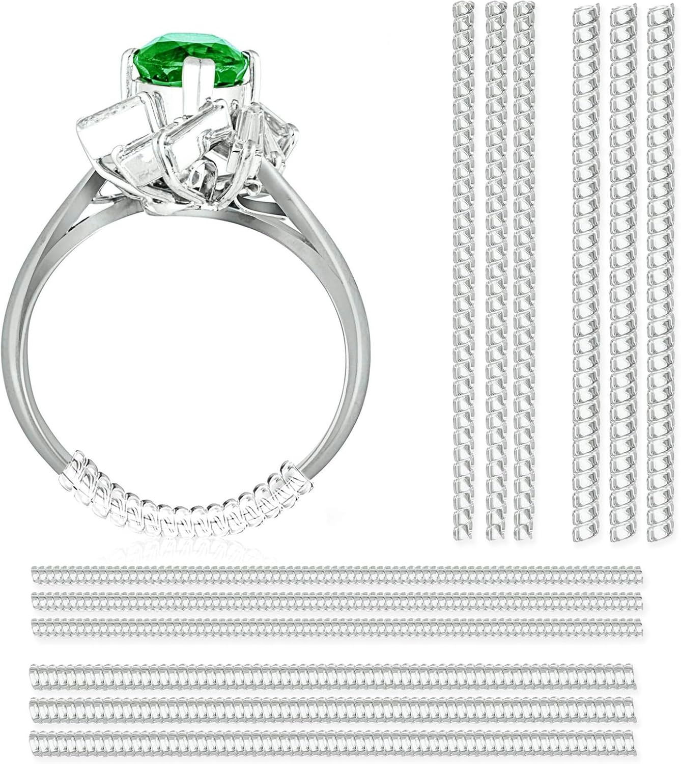 Amazon.com: 12 Pack Clear Ring Size Adjuster, 4 Sizes Ring Sizer for ...