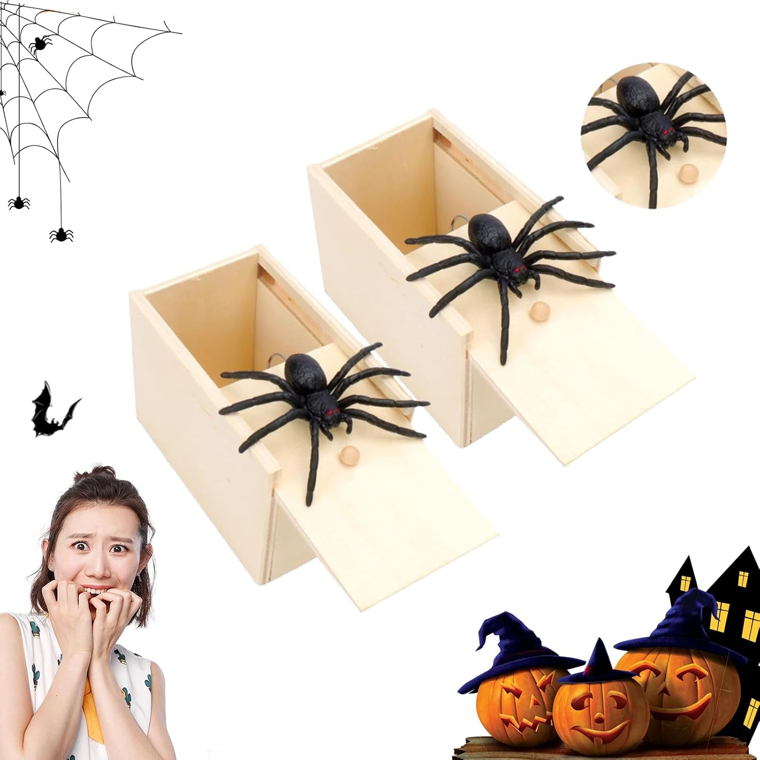 Amazon.com: Spider Prank Box Realistic, Spider Box Prank Toy, Spider ...