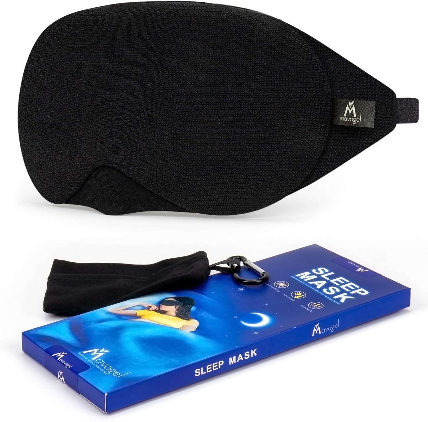Amazon.com: Mavogel Cotton Sleep Mask - Updated Design Light Blocking ...