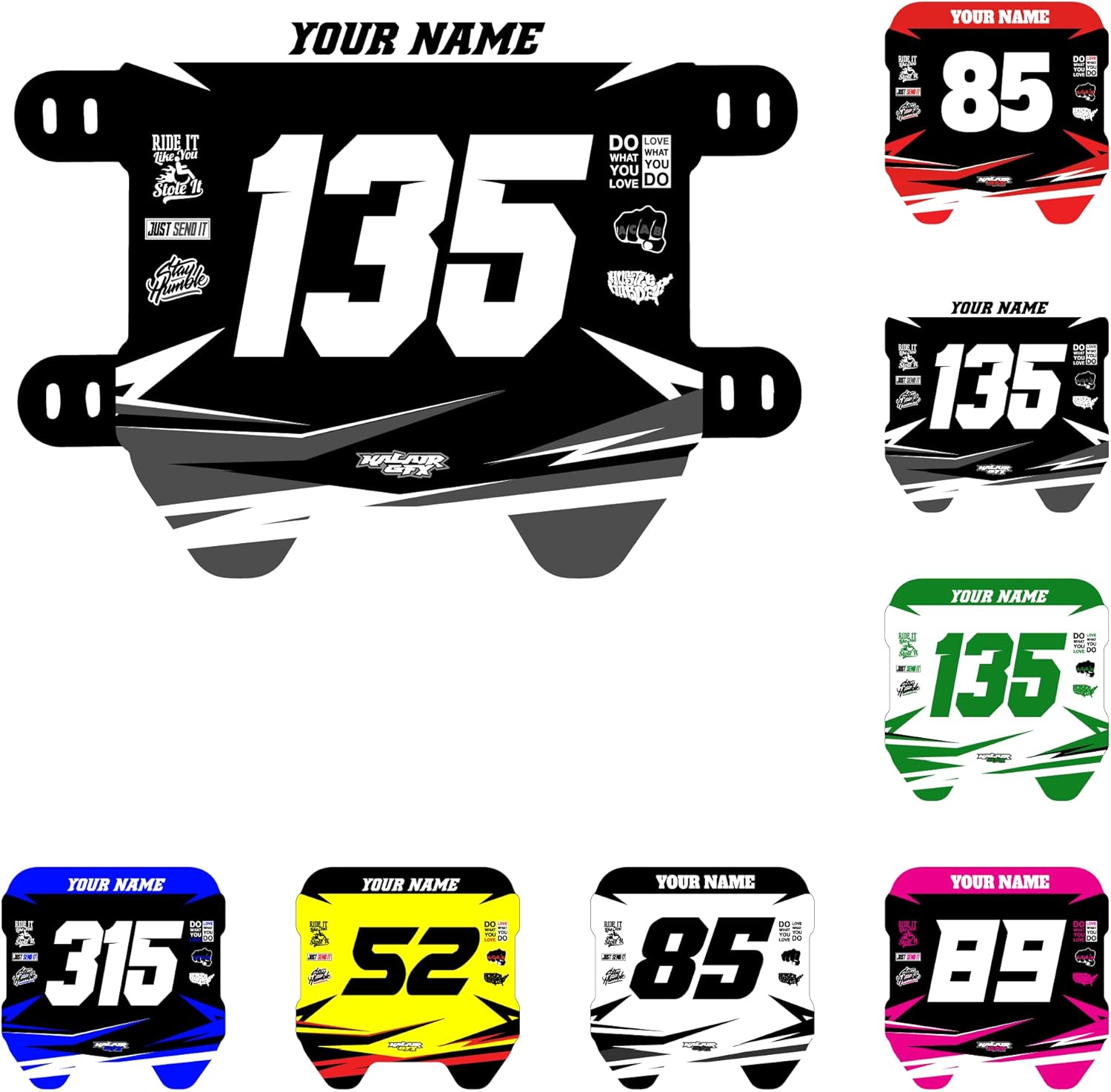 Amazon.com - Sur Ron Front Number Plate Electric Bike Decals, Dirt Bike ...