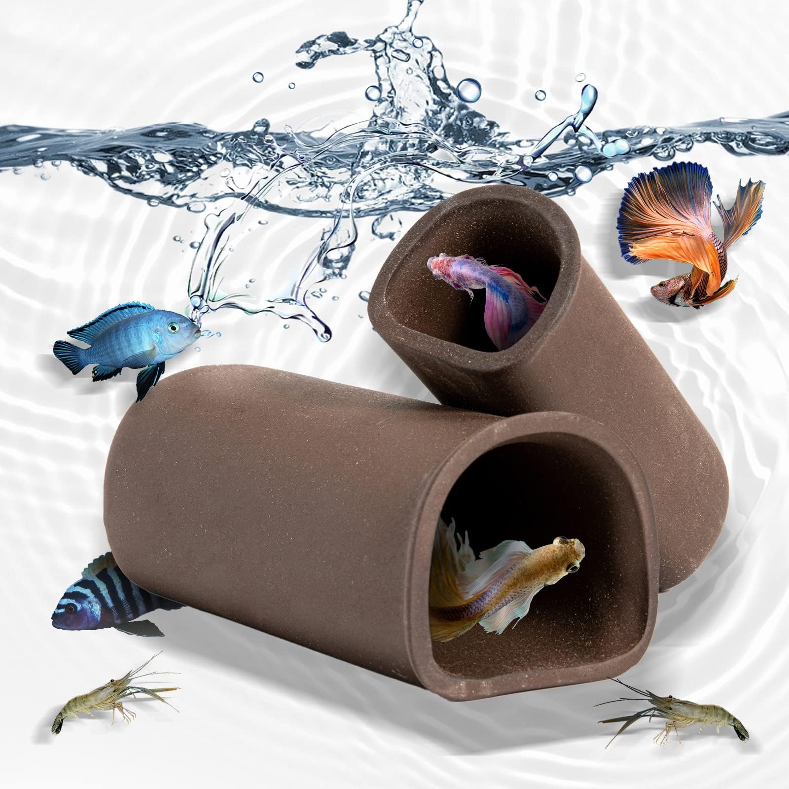 Amazon.com: ALEGI Aquarium Rock Smooth Cave Decor for Shrimp Cichlid ...