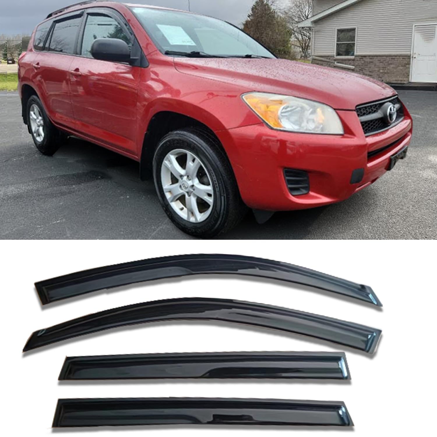 Snapklik.com : Window Visors Rain Guards Car Sun Shade Vent For Toyota ...