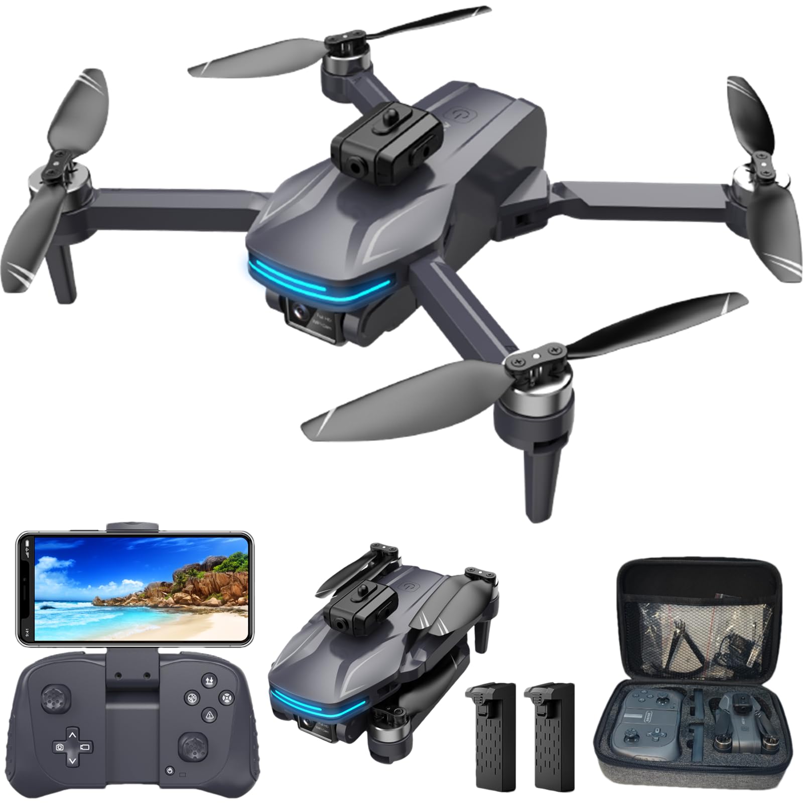 Amazon.com: Remote Control FPV Drone with 1080P Camera for Kids and ...