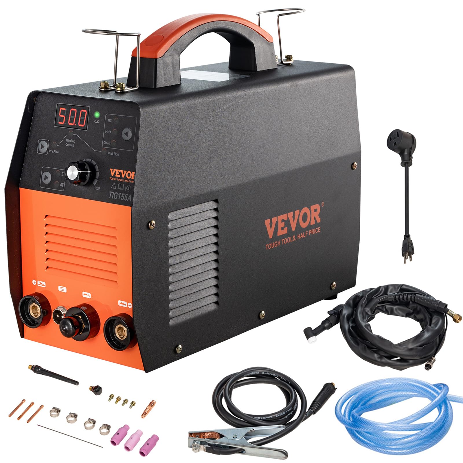 VEVOR TIG Welder 3 in 1, 155Amp Digital Arc Welder High-Frequency TIG ...