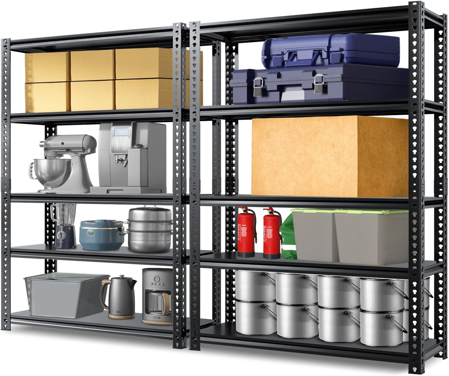 Gorilla Rack GRZ6-4824-5IMP 5-Shelf 48-by-24-by-72-Inch Shelving Unit ...