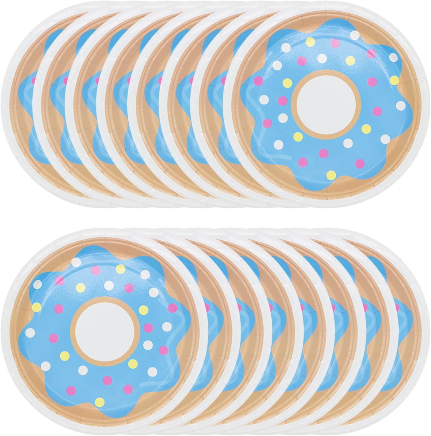 Falafoty Pack of 16 Disposable Afternoon Tea Vintage Paper Plates Ideal ...