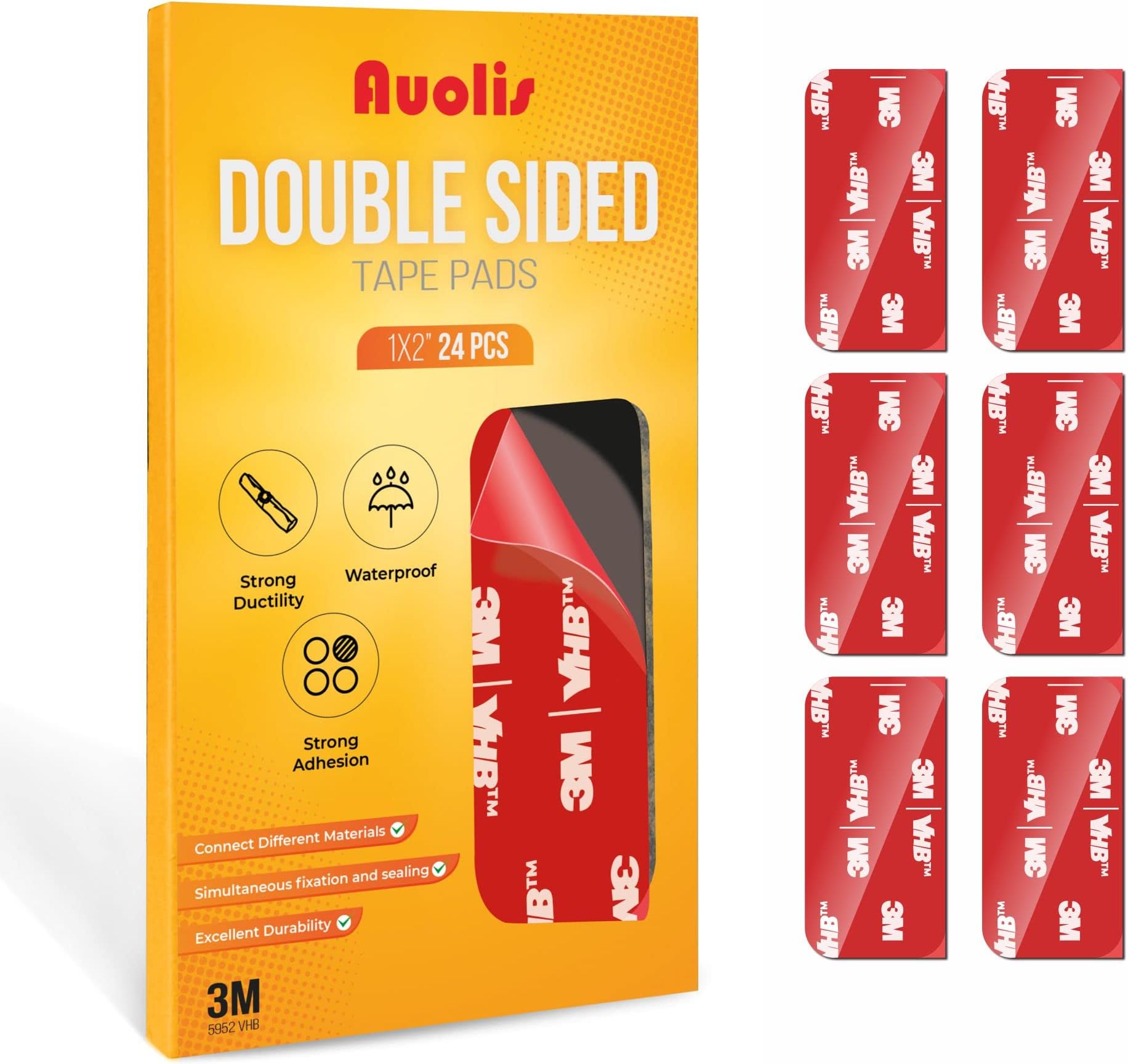 Amazon.com: OAPRIRE 3M Double Sided Adhesive Tape Pads 10 PCS ...
