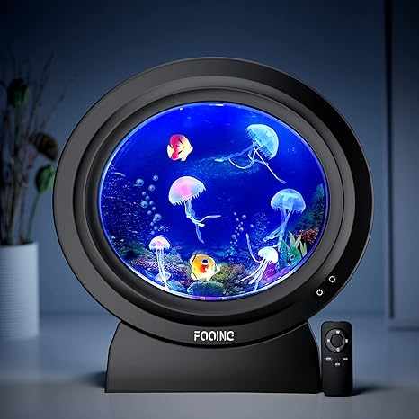 Jellyfish Lava Lamp Aquarium Wall Lights Electric Round Jellyfish Lamp ...