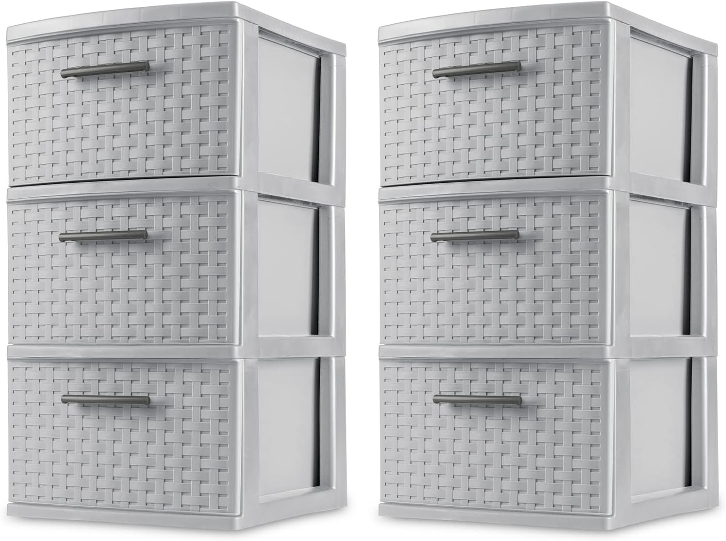 Amazon.com: 3 Drawer Weave Wide Chest (2 Pack), Storage Drawers ...