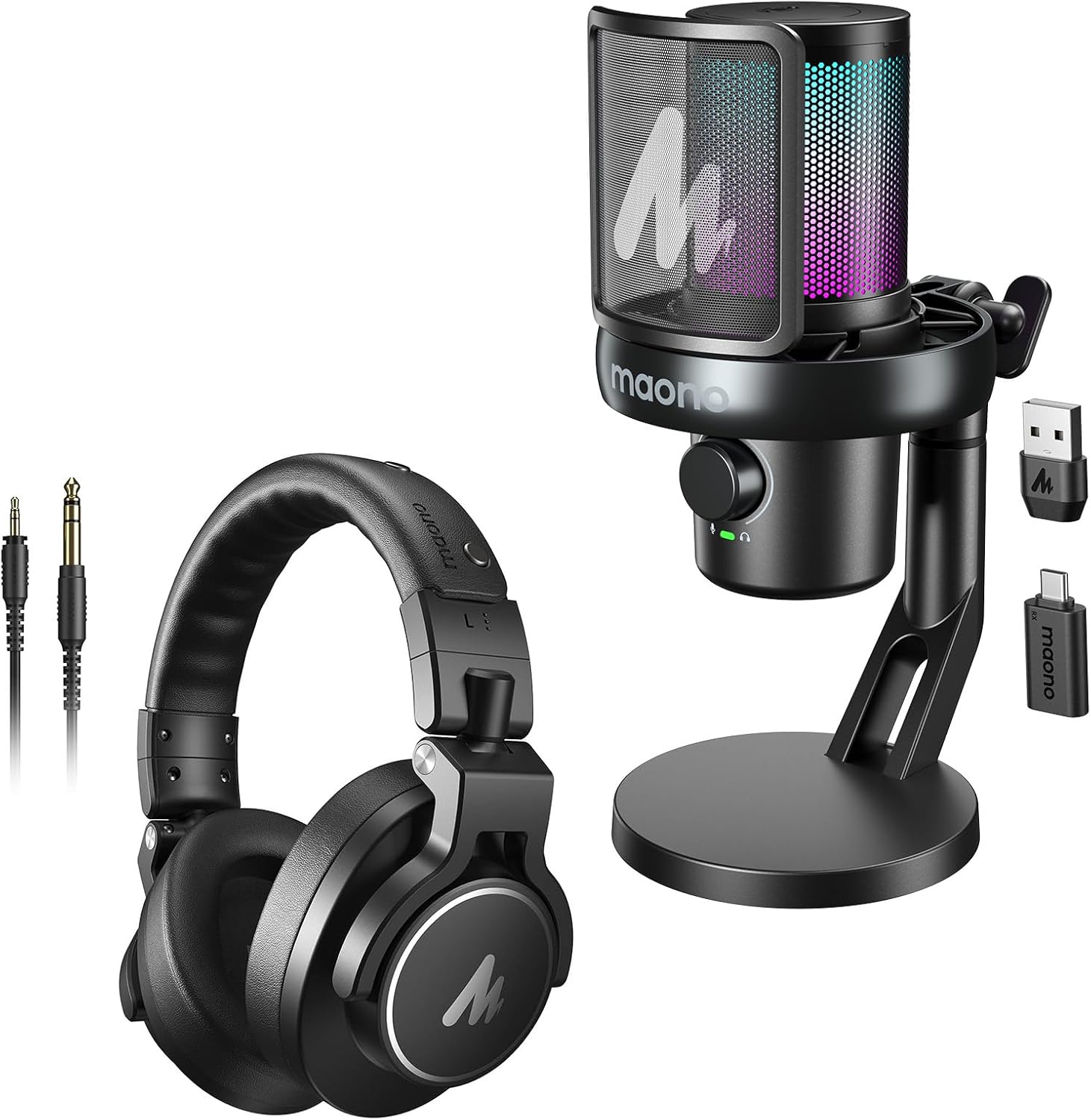 Amazon.com: MAONO Wireless AI Microphone DM40 + Professional Studio ...