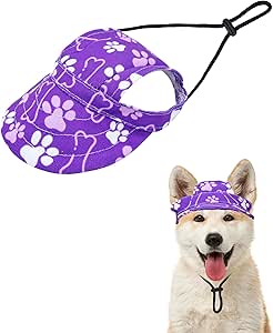 Amazon.com : PET SHOW Dog Baseball Cap Paw Print Dog Visors for Small ...