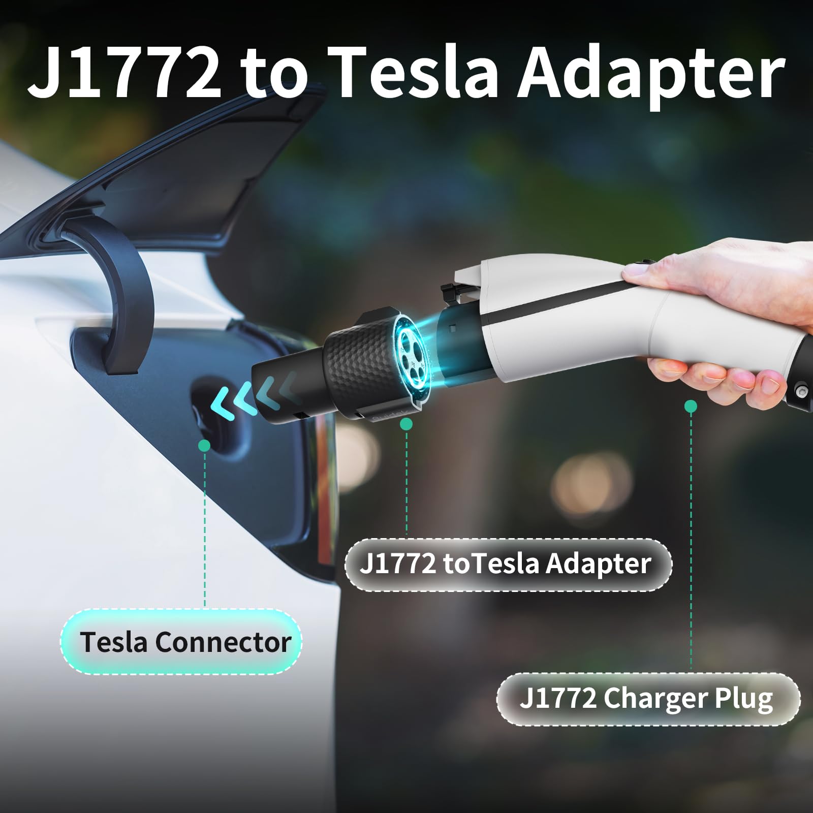 Snapklik.com : J1772 To Tesla Adapter, SAE J1772 Charging Adapter For ...