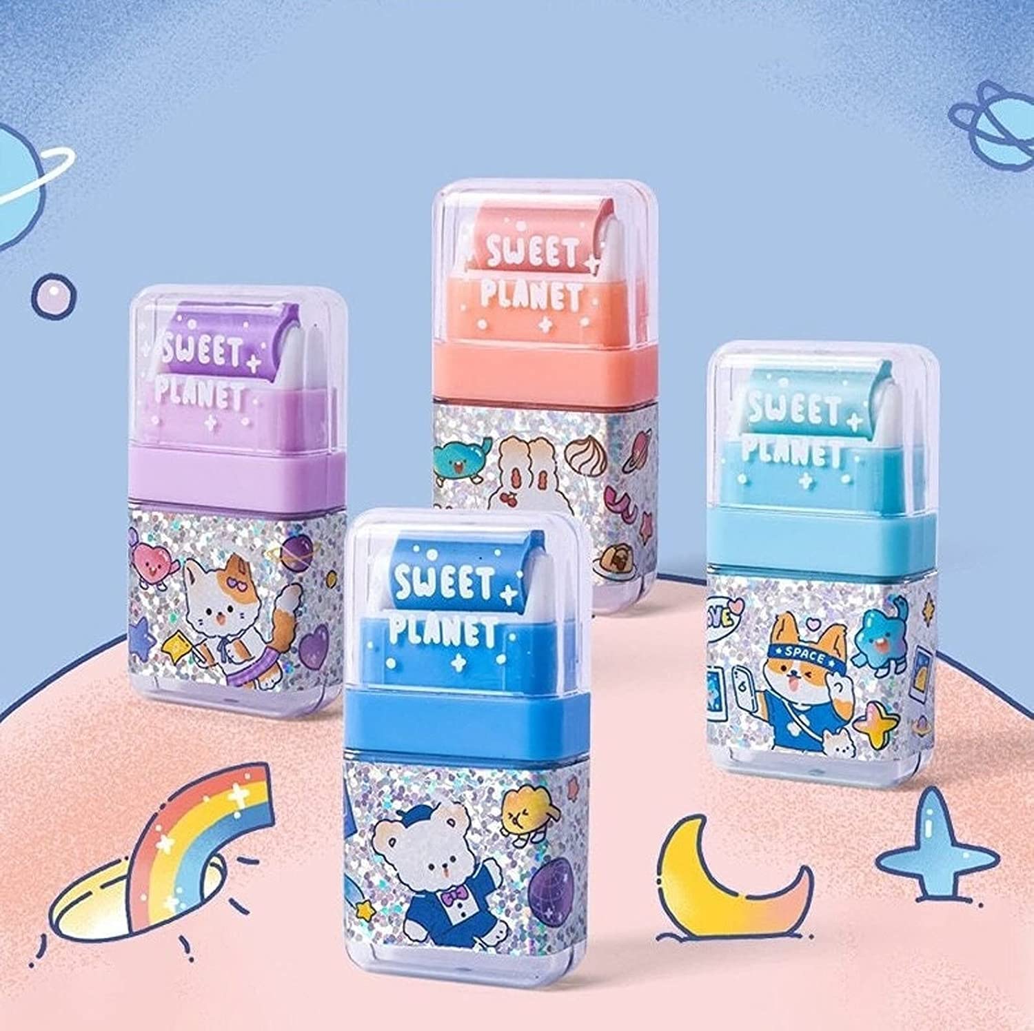 Cartoon Eraser Customizable Cartoon Japanese Hair Design Pencil Eraser