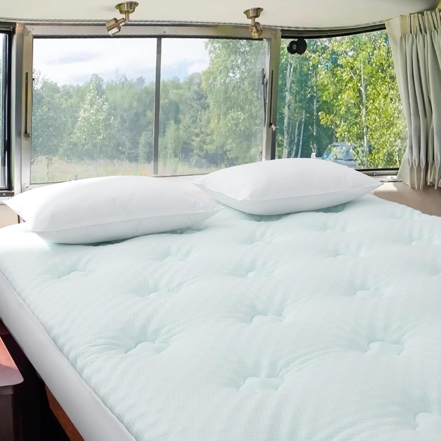 Hansleep Surmatelas en mousse à mémoire de forme pour grand lit, avec ...