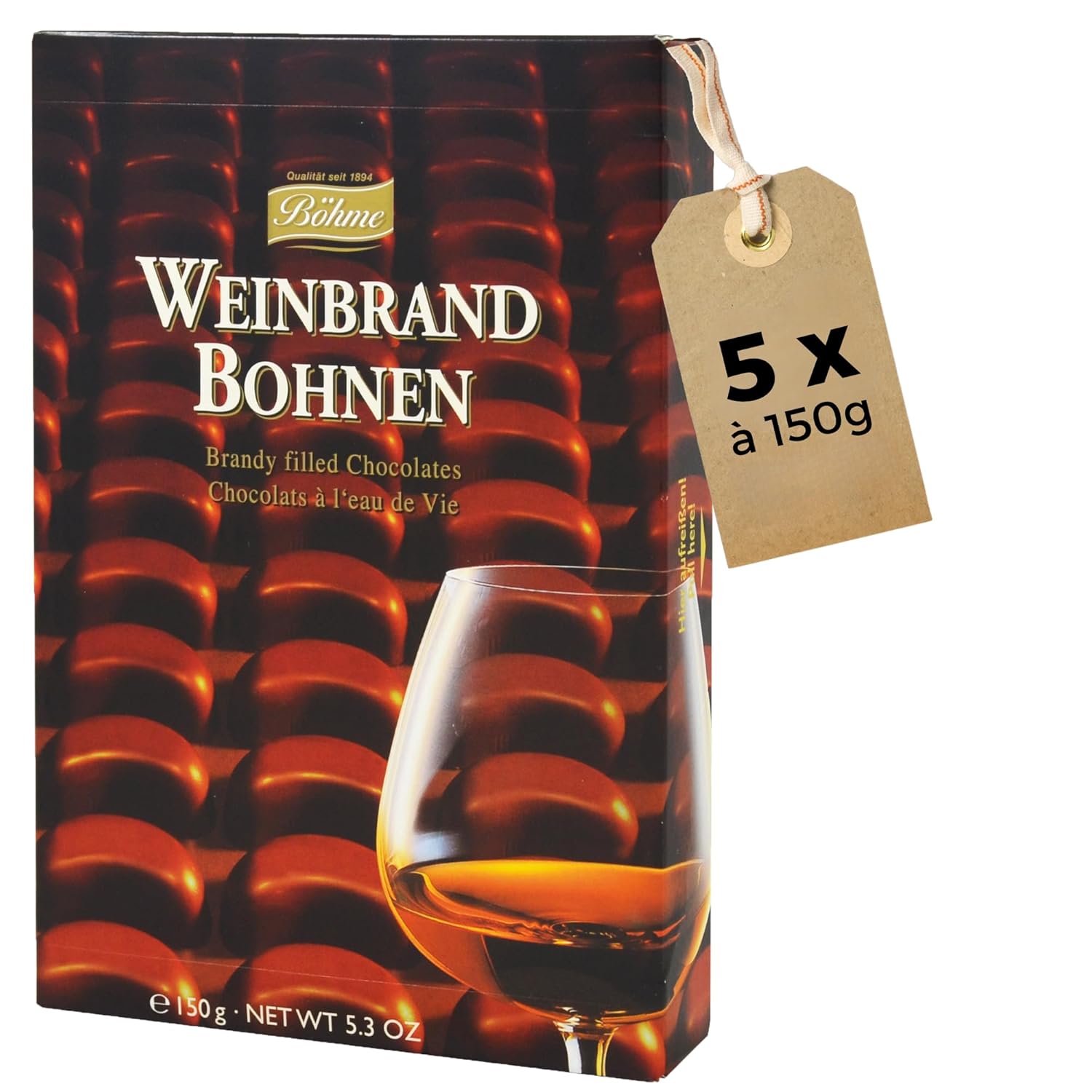 Böhme Weinbrand Bohnen 5x150g – Edle Pralinen mit feiner ...