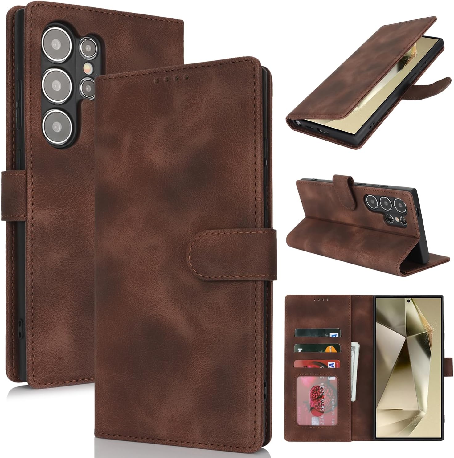 Amazon.com: SunYoo for Samsung Galaxy S24 Ultra Case Wallet with Card Holder for Men Women,PU ...