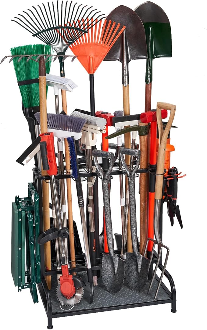 Amazon.com: Garden Tool Organizer, Yard Tools Rack Holds 55 Long ...