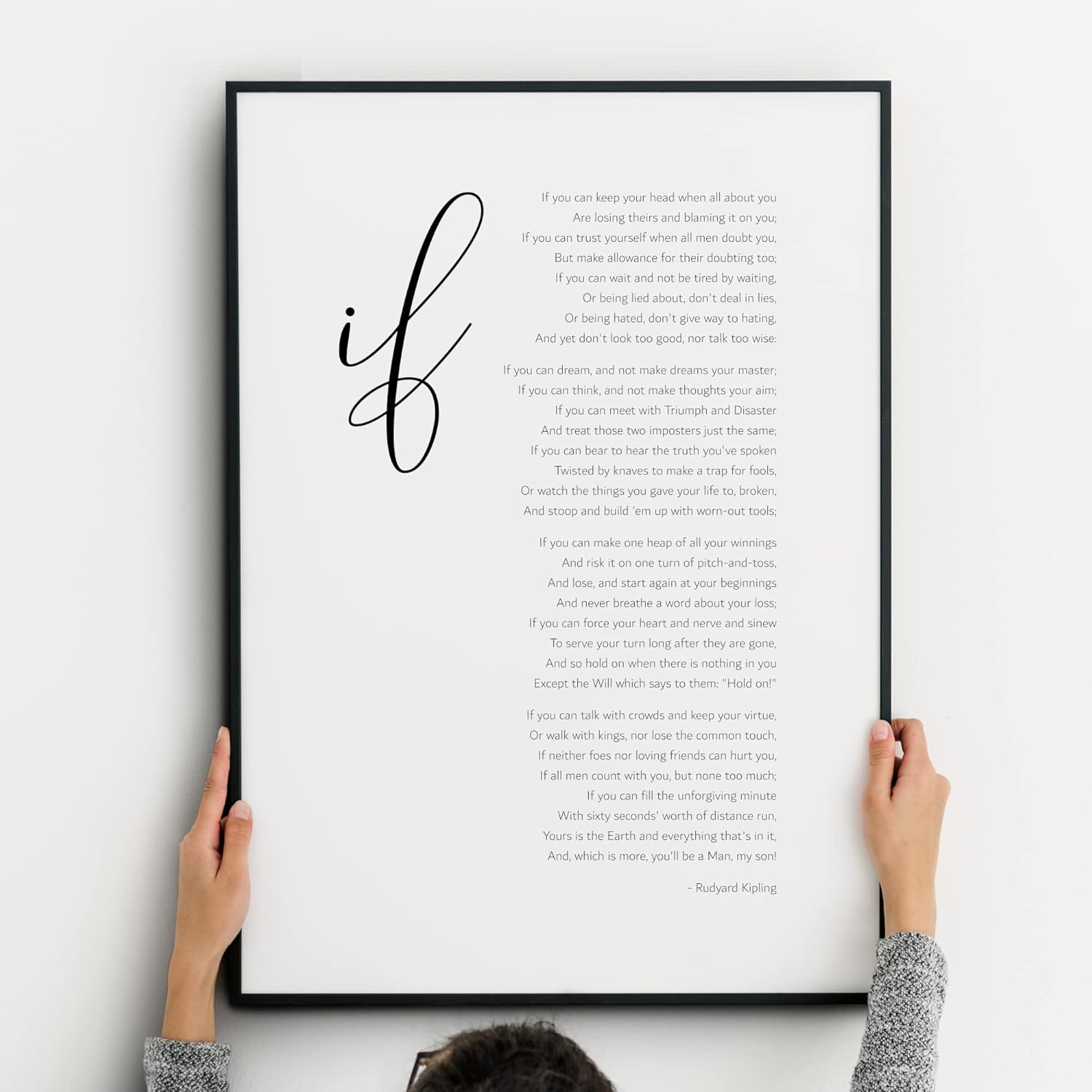 If, by Rudyard Kipling Print | Inspirational Poetry | Literary Wall Art ...