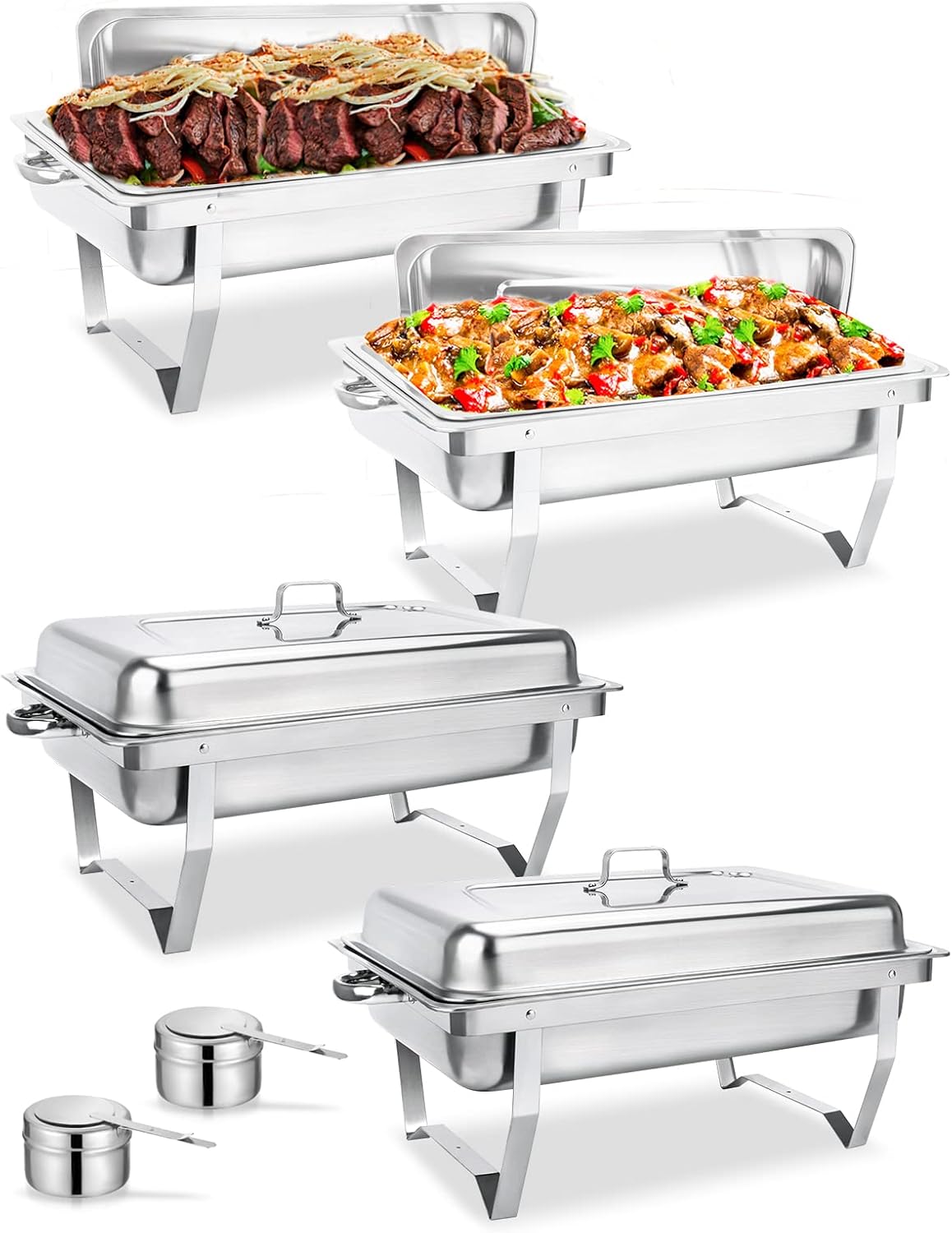 Amazon.com: Granvell Rectangular Chafing Dish Buffet Set, Catering Food ...