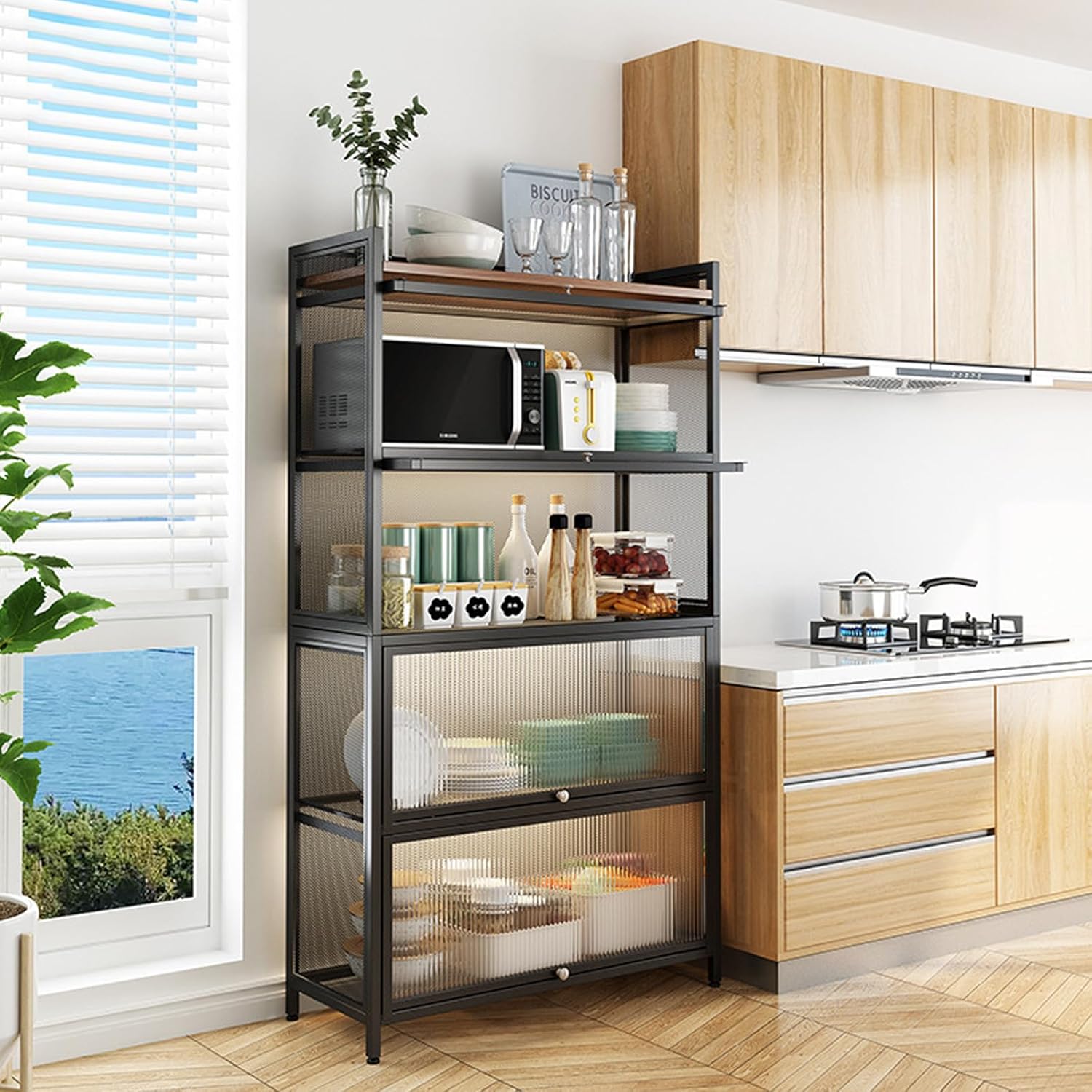 Amazon.com - 5-Tier Kitchen Baker's Rack, Free Standing Microwave Oven ...