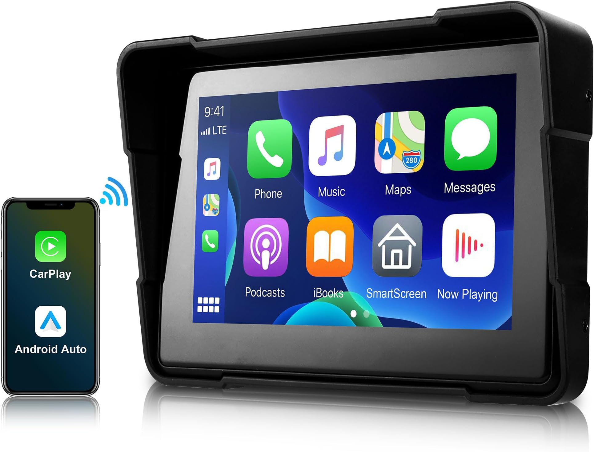 Amazon.co.jp: MAXWIN(マックスウィン) バイク用 ディスプレイオーディオ CarPlay Android Auto 対応 ...