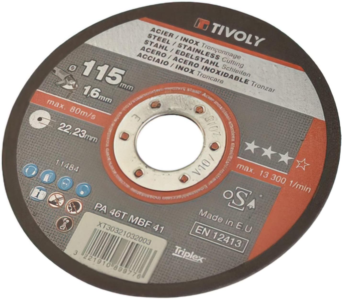 CGN DISQUE MEULEUSE/LAPIDAIRE A TRONCONNER Acier ET INOX DIAMETRE 115 ...