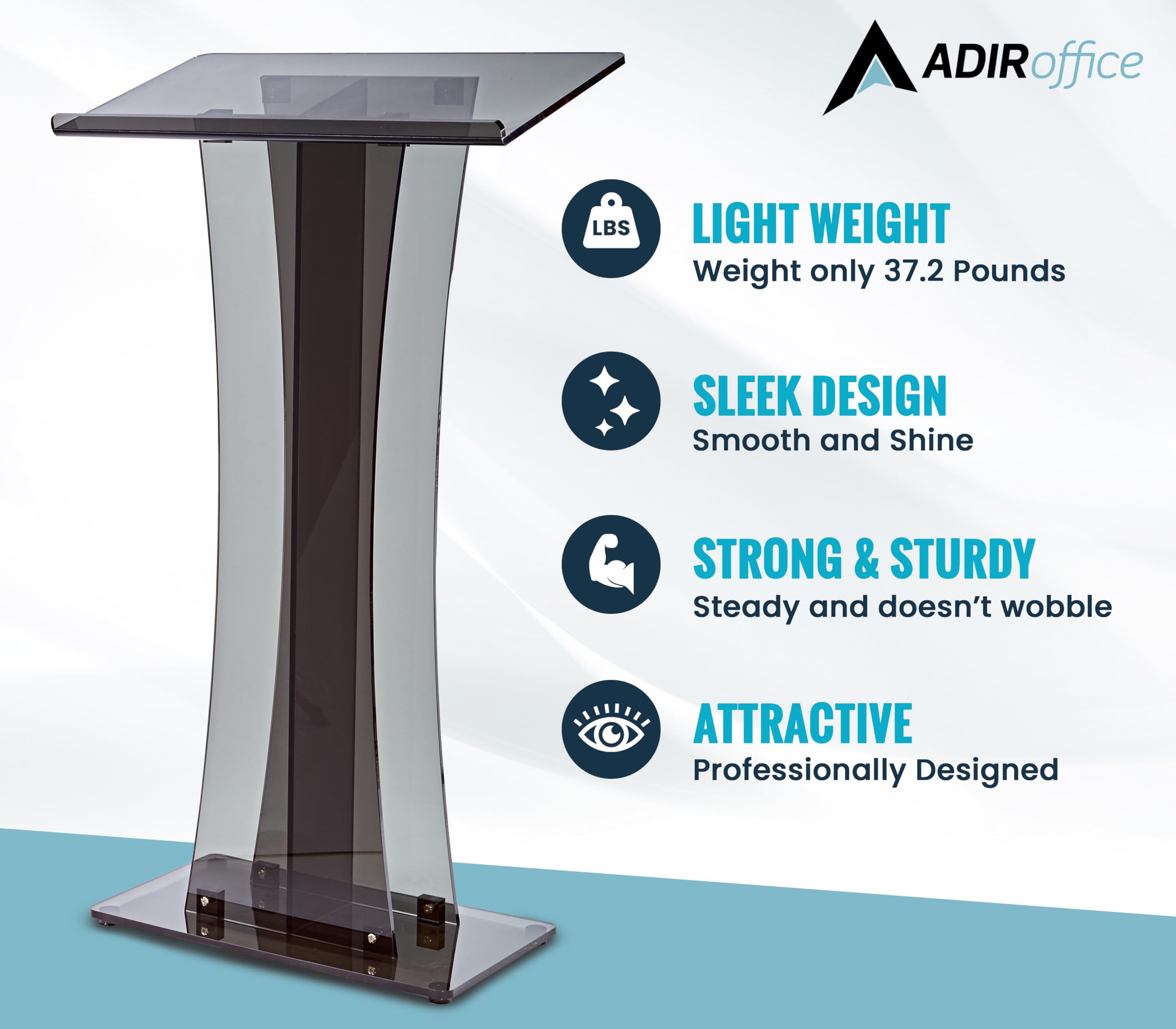 Snapklik.com : Black Acrylic Podium, Ideal For Use As Pulpits For ...