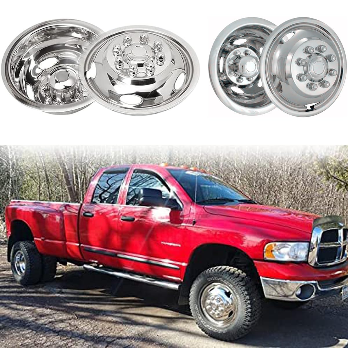 Amazon.com: Lifeinfinity Set of 4 17inch Polished Stainless Steel ...