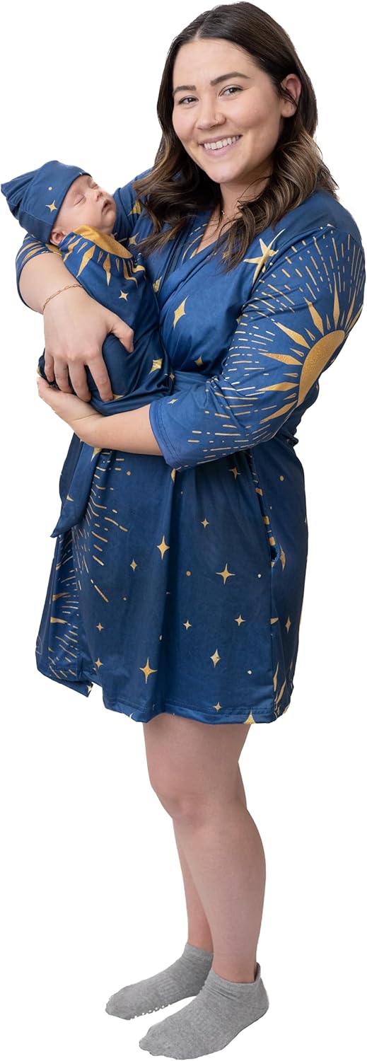 Asha Creations Mommy and Me Robe and Swaddle Set – Yaxa Colombia