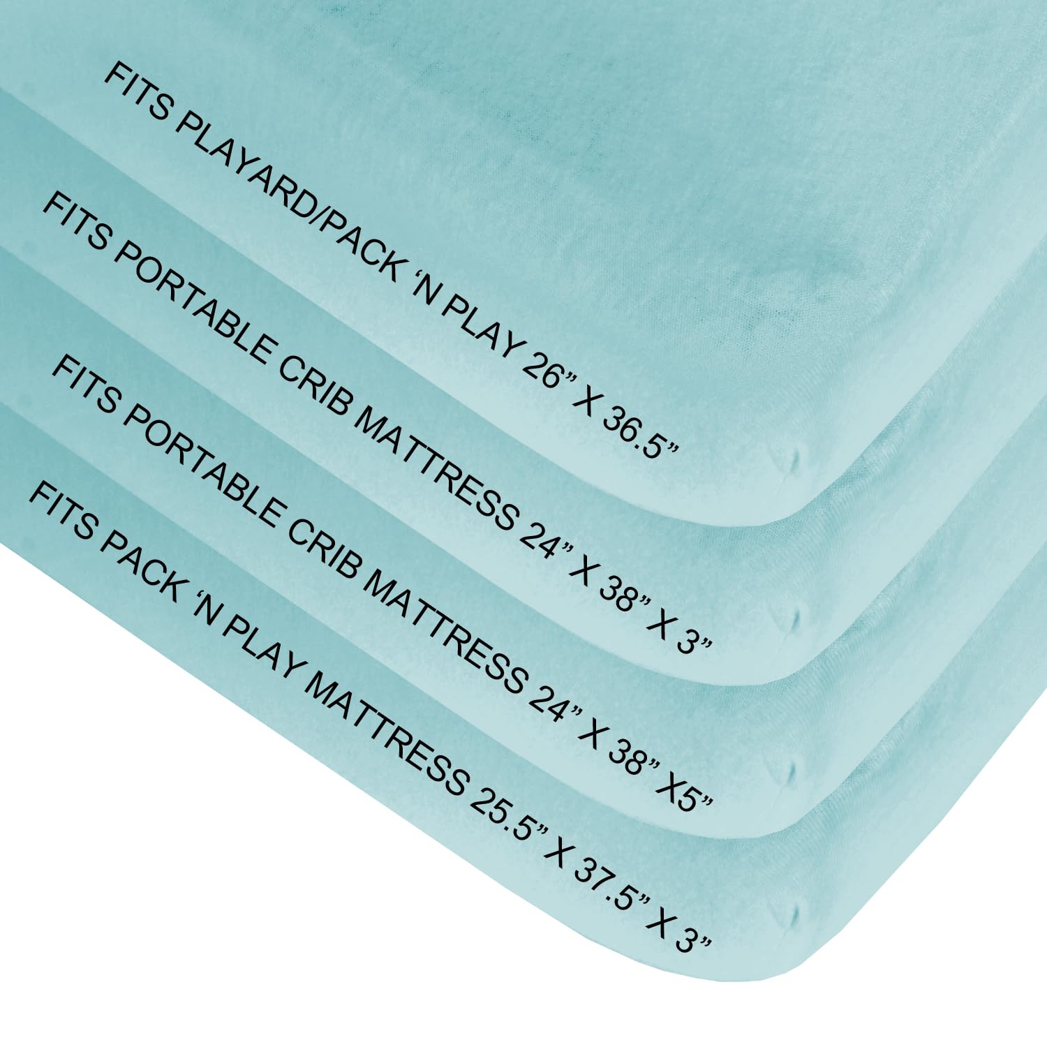 Snapklik.com : Pack And Play Sheets Fitted, 2 Pack Pack And Play Sheet ...