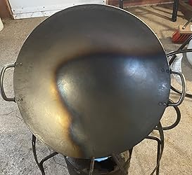 Craft Wok Big 16 Inch Heavy Canton Style Hand Hammered Carbon Steel Wok ...