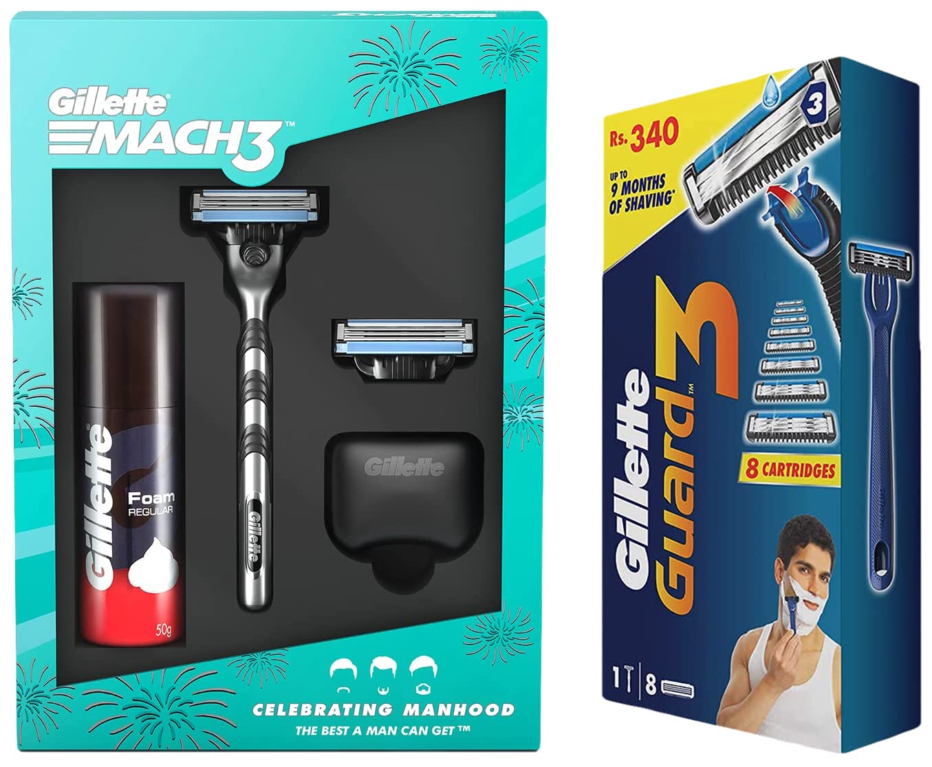 Buy Gillette MACH3 Limited Edition Travel Pack & Gillette Guard 3 ...