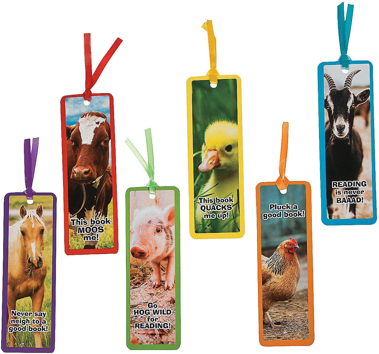 Amazon.com: Farm Animal Bookmarks - 48 Pieces - Educational and ...