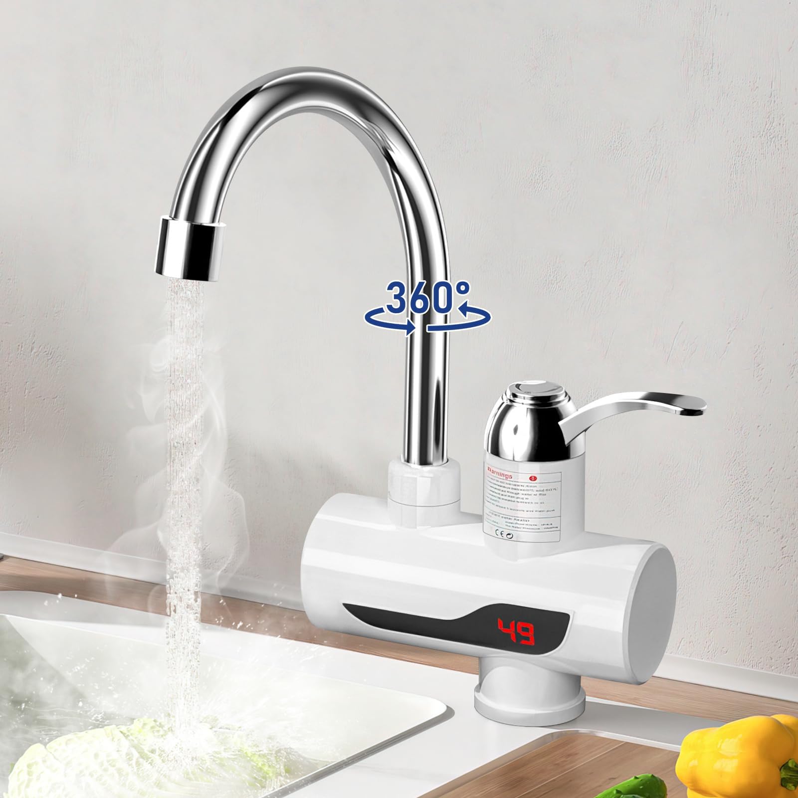 Robinet D'Eau Chaude InstantanéE, Robinet de Chauffe-Eau éLectrique à ...