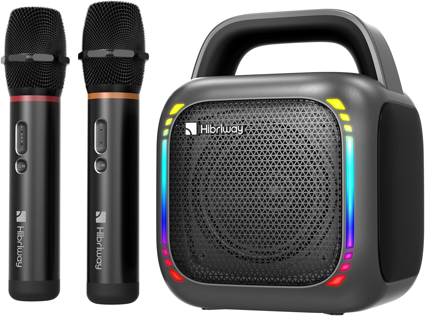 Amazon.com: Karaoke Machine with 2 Wireless Microphones, Portable 5.0 ...