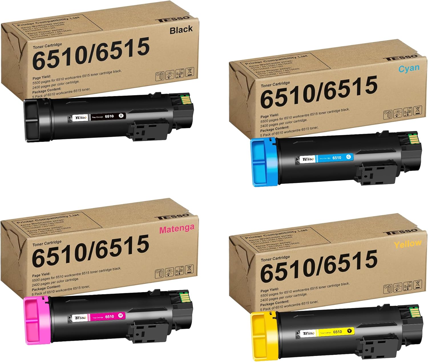 Phaser 6510 - Tóner Workcentre 6515 - Repuesto para tóner Xerox 6515 ...