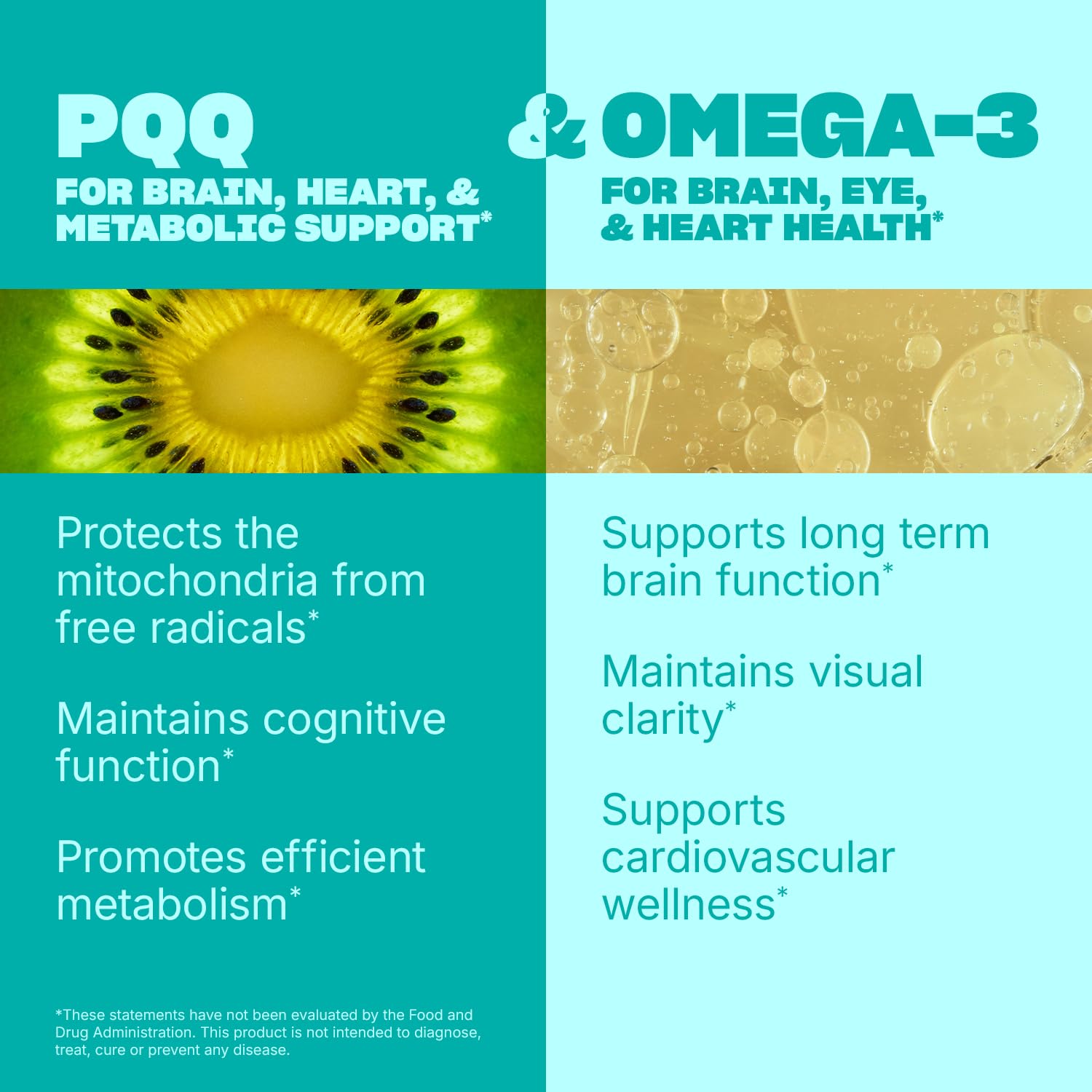 Snapklik.com : PQQ + DHA Brain Booster Supports Brain & Heart Health ...
