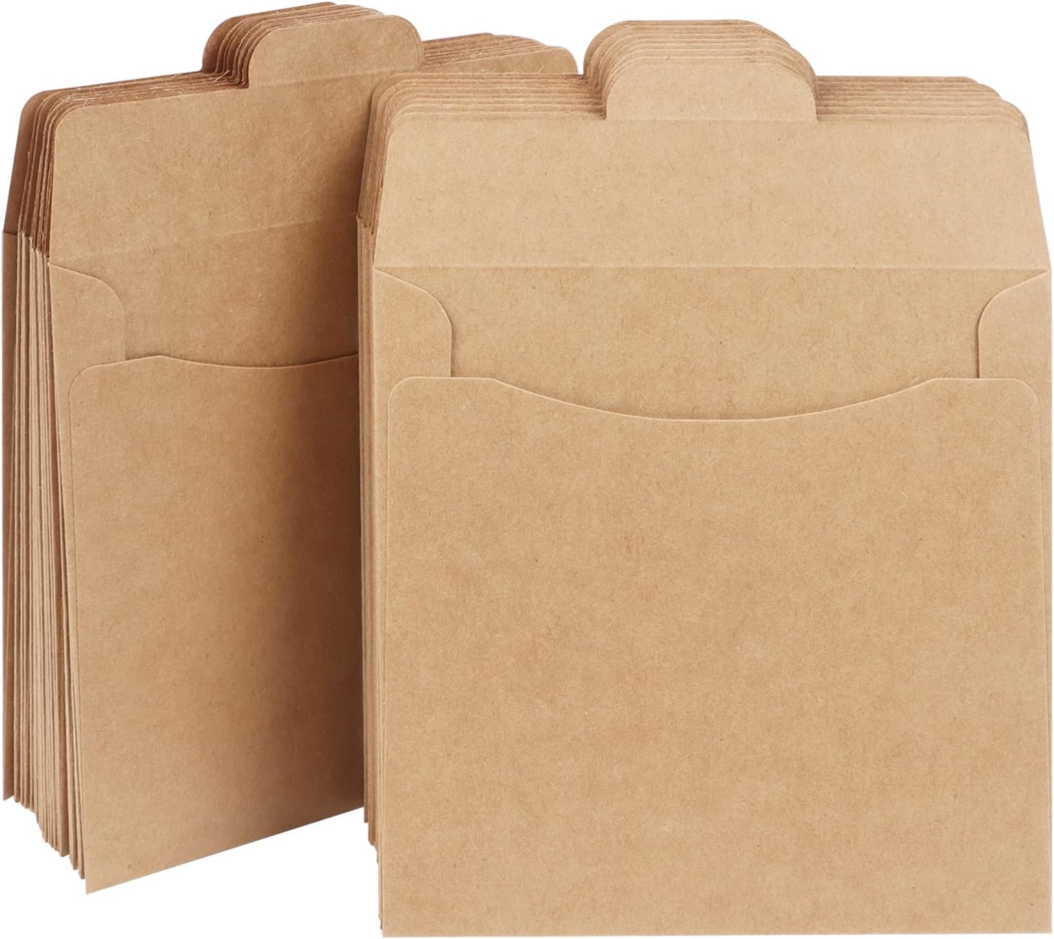 Amazon.com: 50 Pack CD Sleeves Kraft Paper DVD Envelopes, Black Blank ...