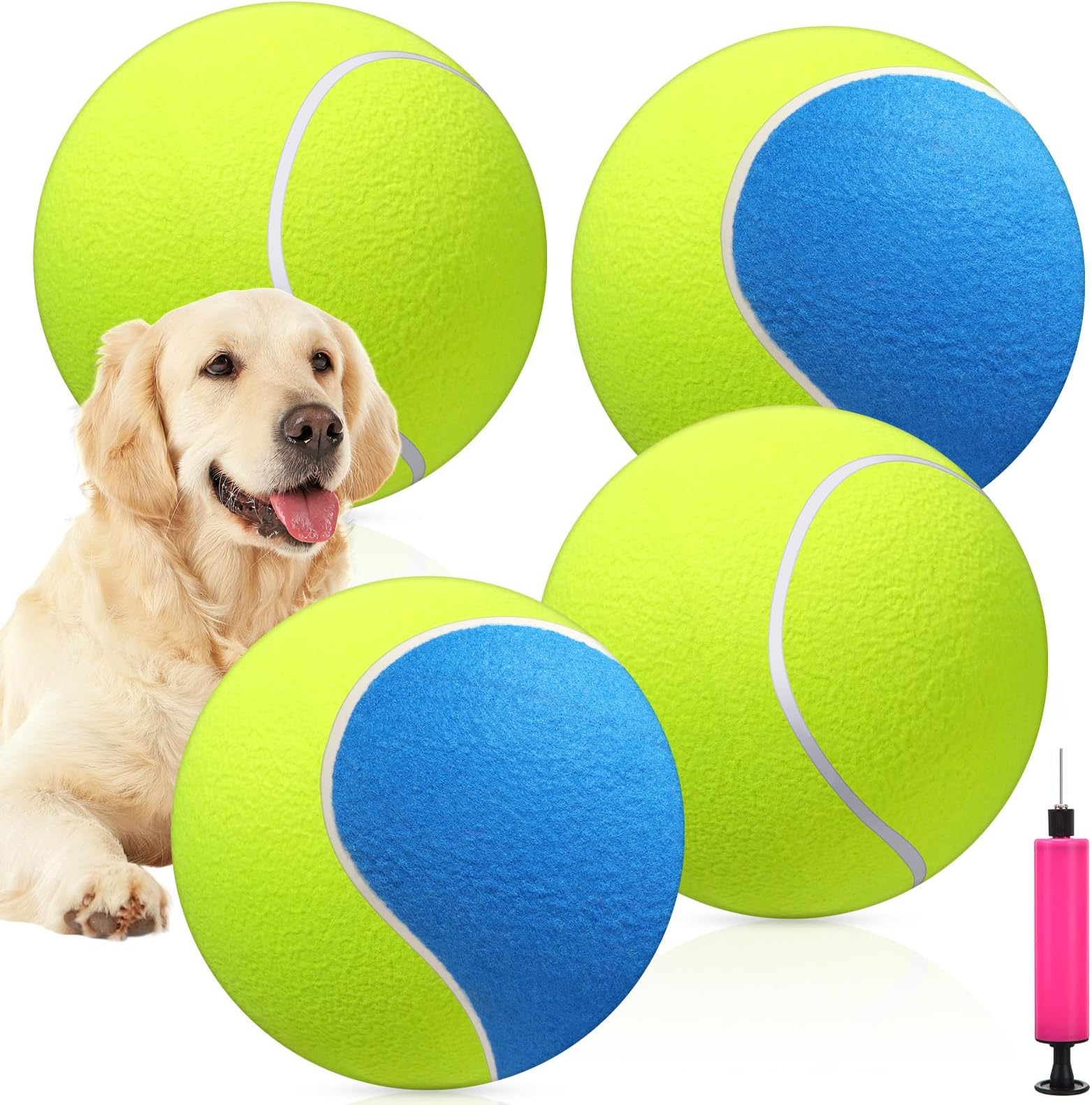 Pet Supplies : Segzwlor Dog Toy Ball - 9.5" Large Tennis Balls for ...