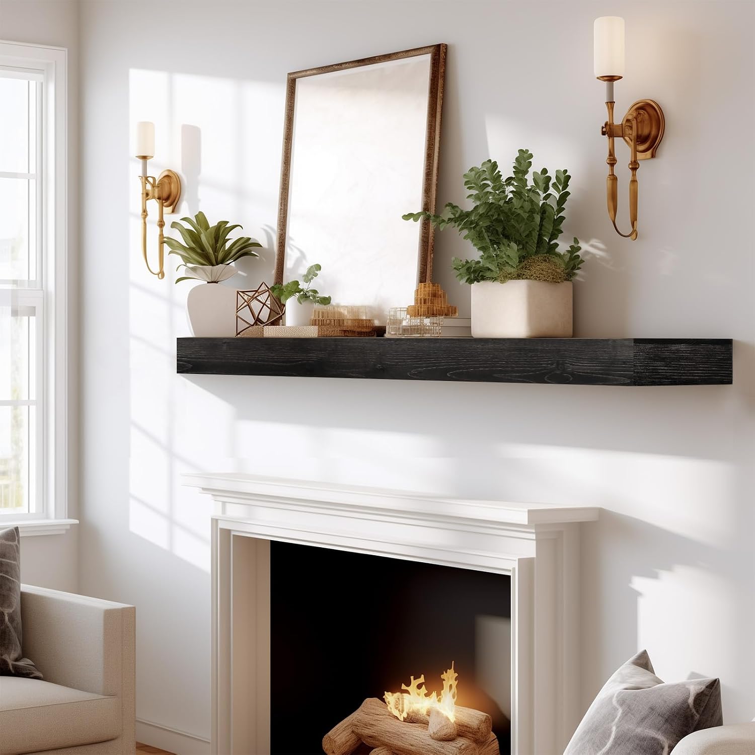 Amazon.com: YLYHSST Fireplace Mantel, Wall Decor Long F : Home & Kitchen