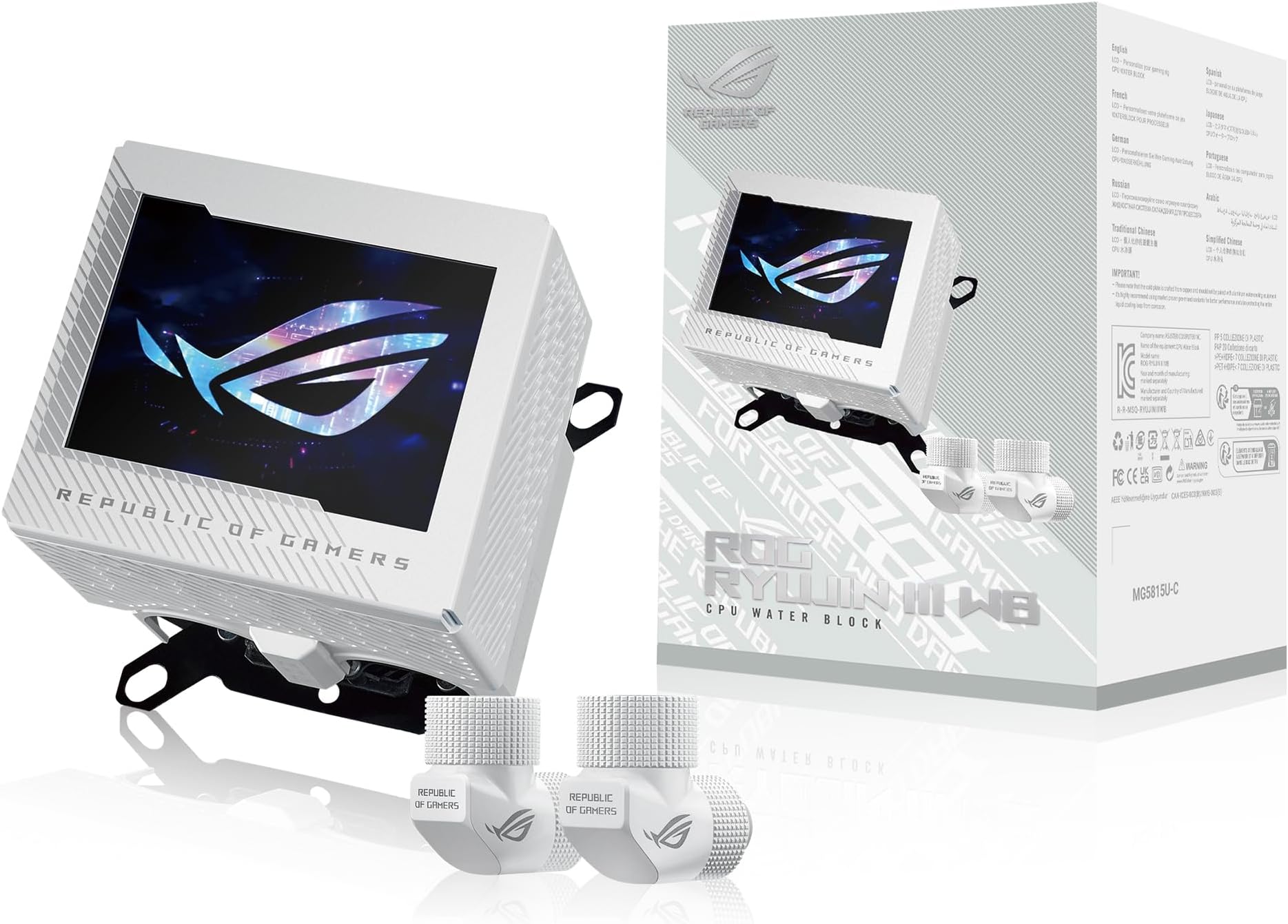 Amazon.com: ASUS ROG RYUJIN III WB WHT CPU Water Block - Intel® LGA ...