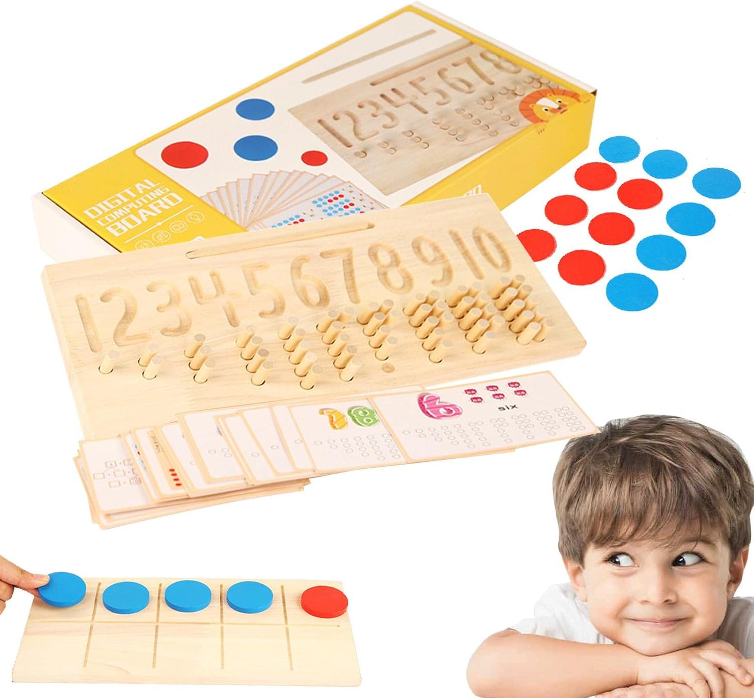 Pegs de matemática - Placa de peg educacional para crianças - Pegboard ...