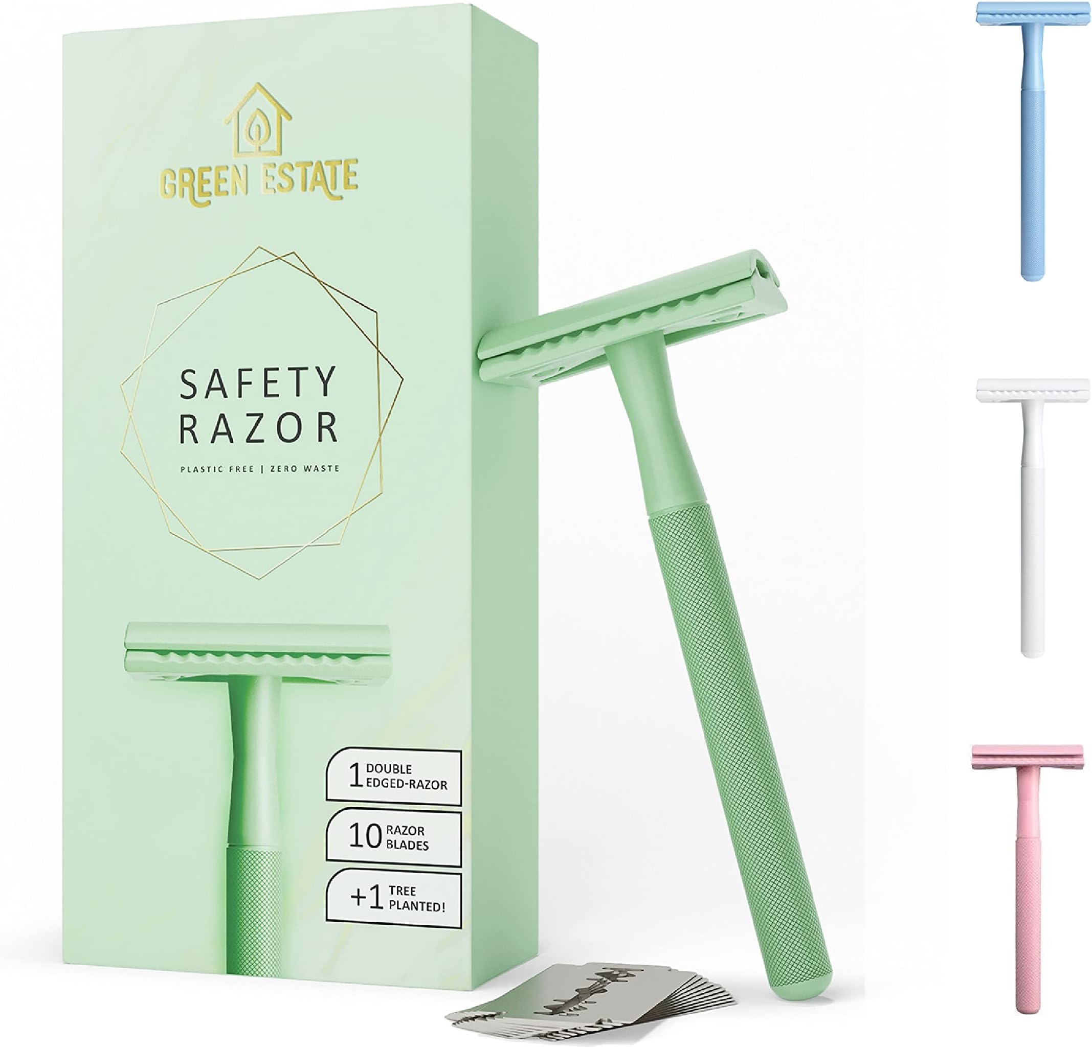 Amazon.com: Double Edge Safety Razor for Women, Safety Razor with 10 ...