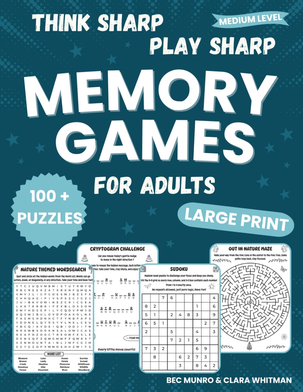 Think Sharp, Play Sharp Memory Games For Adults, Medium Level: 100+ Fun ...