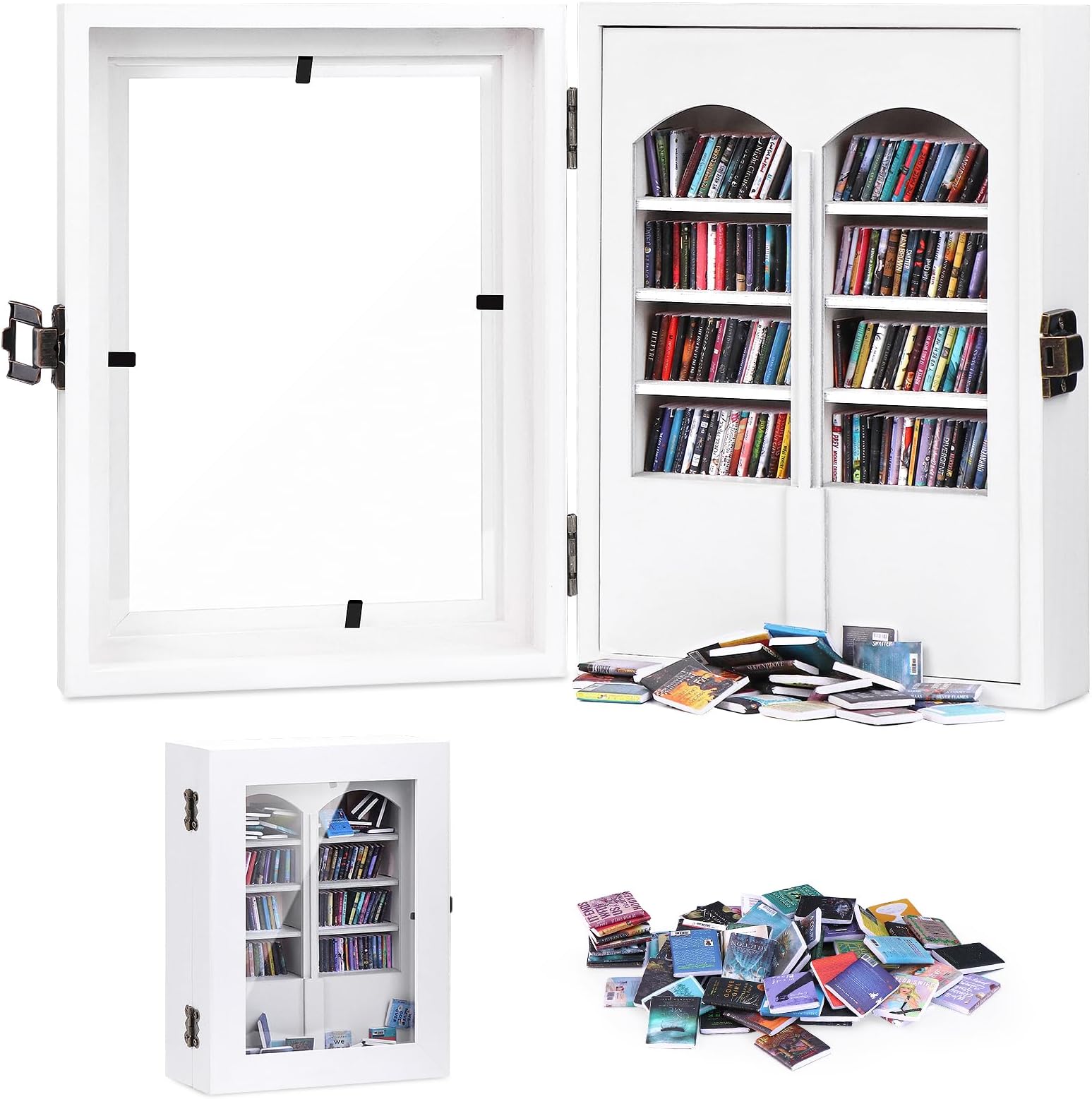 Amazon.com: VDFZHL Book Nook Kit with 200 Mini Books, DIY Book Nook ...
